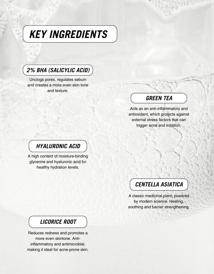 Cloud Water – 2% BHA-toner för känslig och aknebenägen hud – Common Clouds